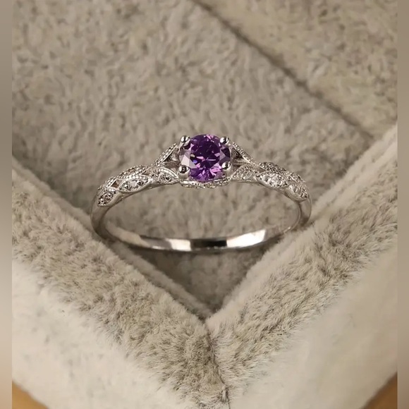Jewelry | Simple Light Luxury Amethyst Ring | Poshmark